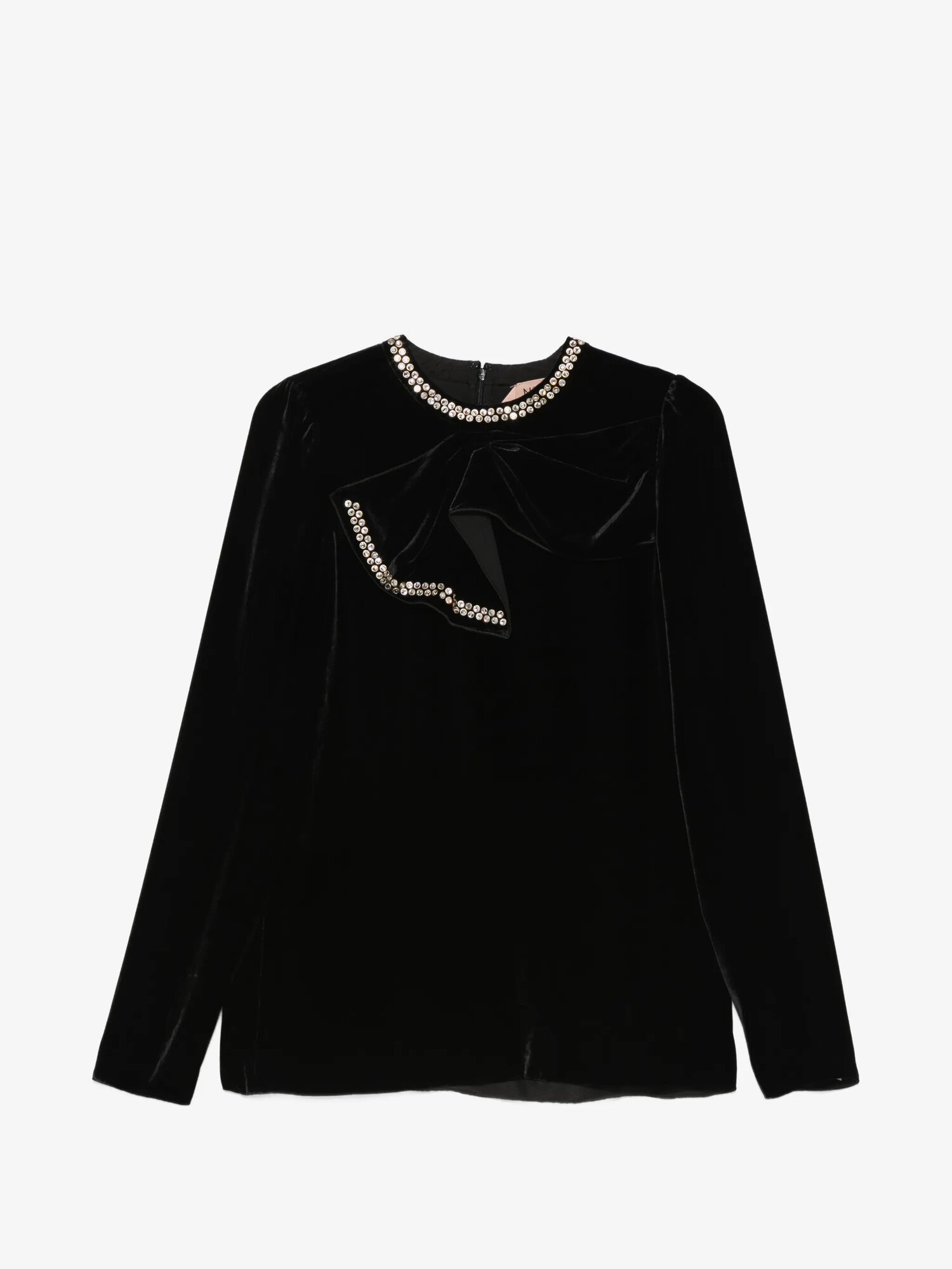 Топ N° 21 Crystal-embellished bow-detail top
