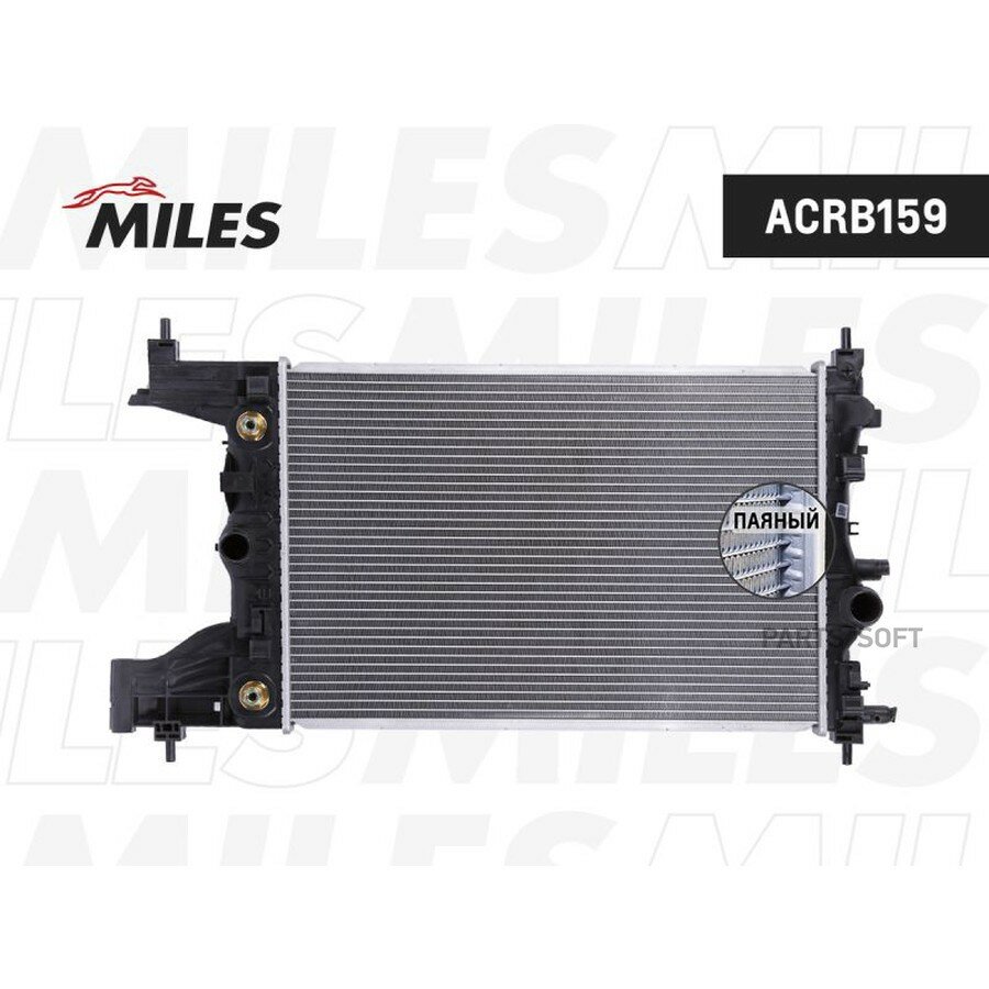 MILES ACRB159 Радиатор CHEVROLET CRUZE 09- 1.6/1.8 AT/OPEL ASTRA J 09- 1.6 AT паяный ()