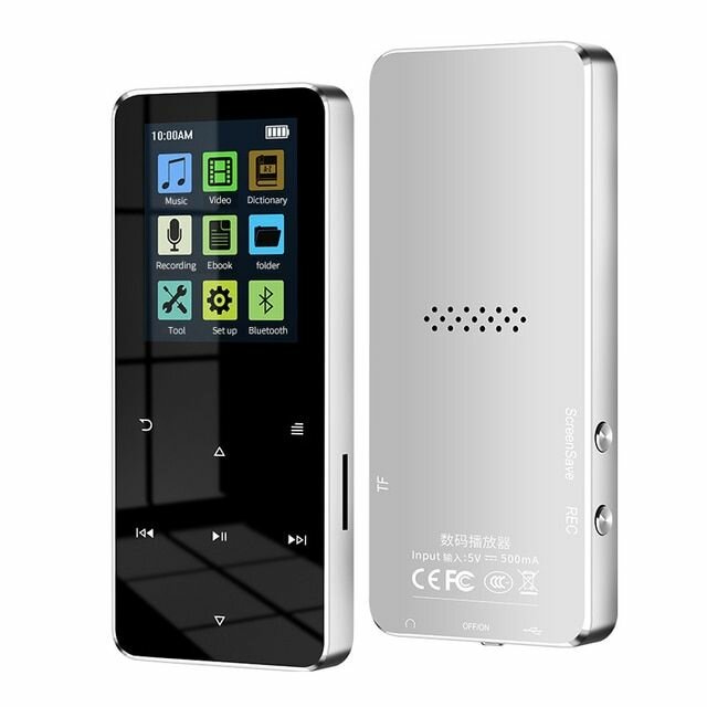 MP3-плеер, совместимый с Bluetooth, металлический портативный музыкальный плеер, встроенная сенсорная клавиша 32G, экран 1,8 дюйма