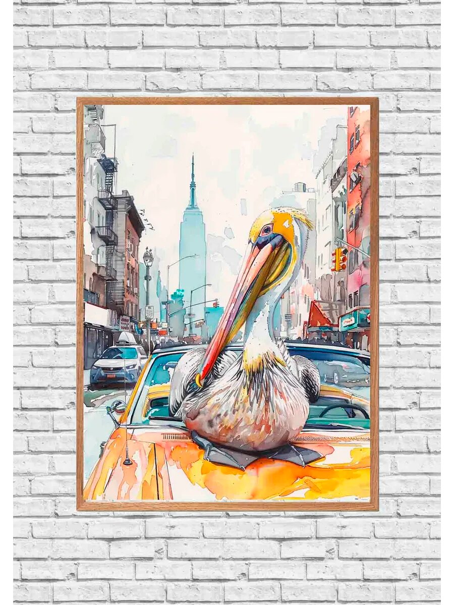 Пеликан-птица-миллиардер 0, Плакат 30x42см