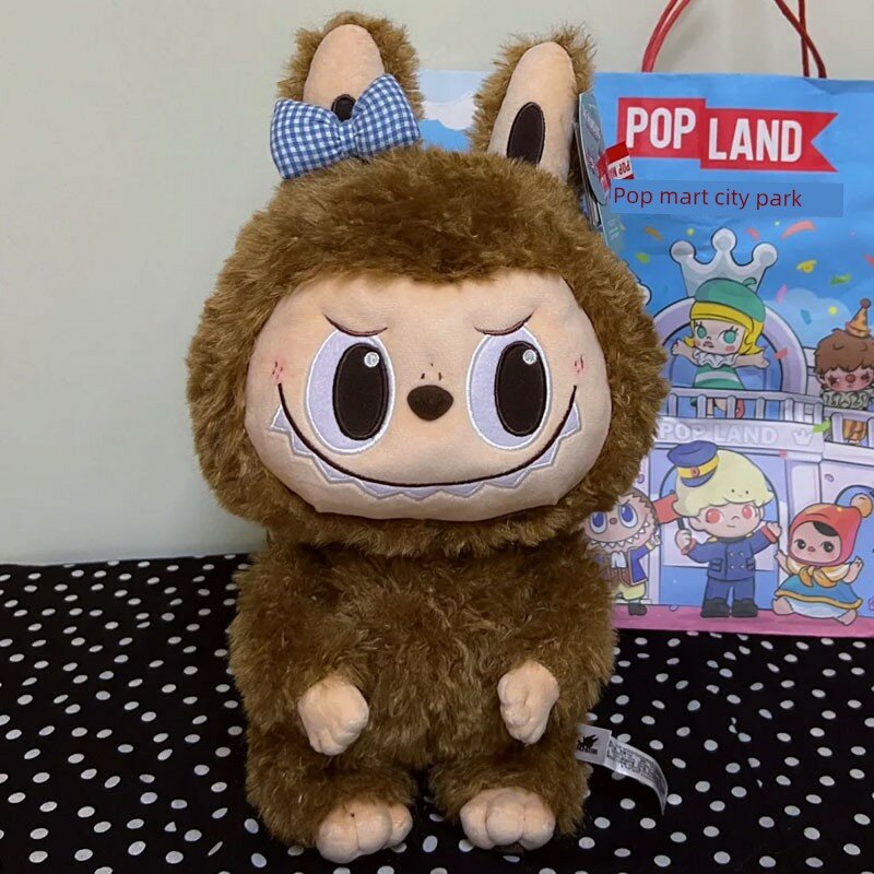 POP MART ZIMOMO Коричневый Плюшевый Собранный Игрушка Коллекционный Брелок-Украшение Мягкая Висящая Декорация для Сумки