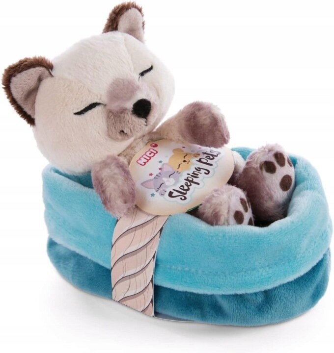 Мягкая игрушка NICI - Мягкая игрушка-сиамский котенок из популярной коллекции Sleeping Pets (Спящие питомцы), размером 12 см - 47893