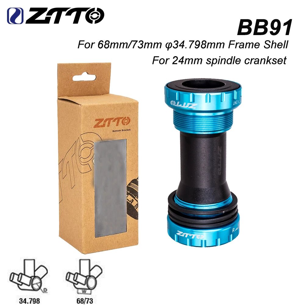 ZTTO Каретка BSA68/73 черная алюминиевый Синий, BB91 Blue