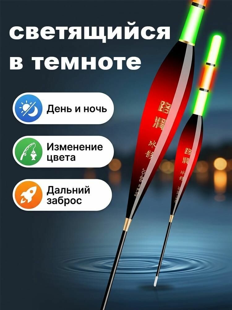 Флуоресцентный рыболовный поплавок, меняющий цвет.