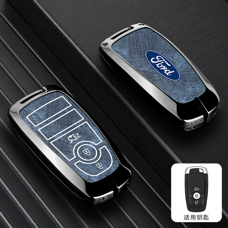 Совместимый с Ford Mondeo, Focus, Freestyle, Edge, Explorer, Edge Plus 3-кнопочный ключевой кейс с брючным узором из