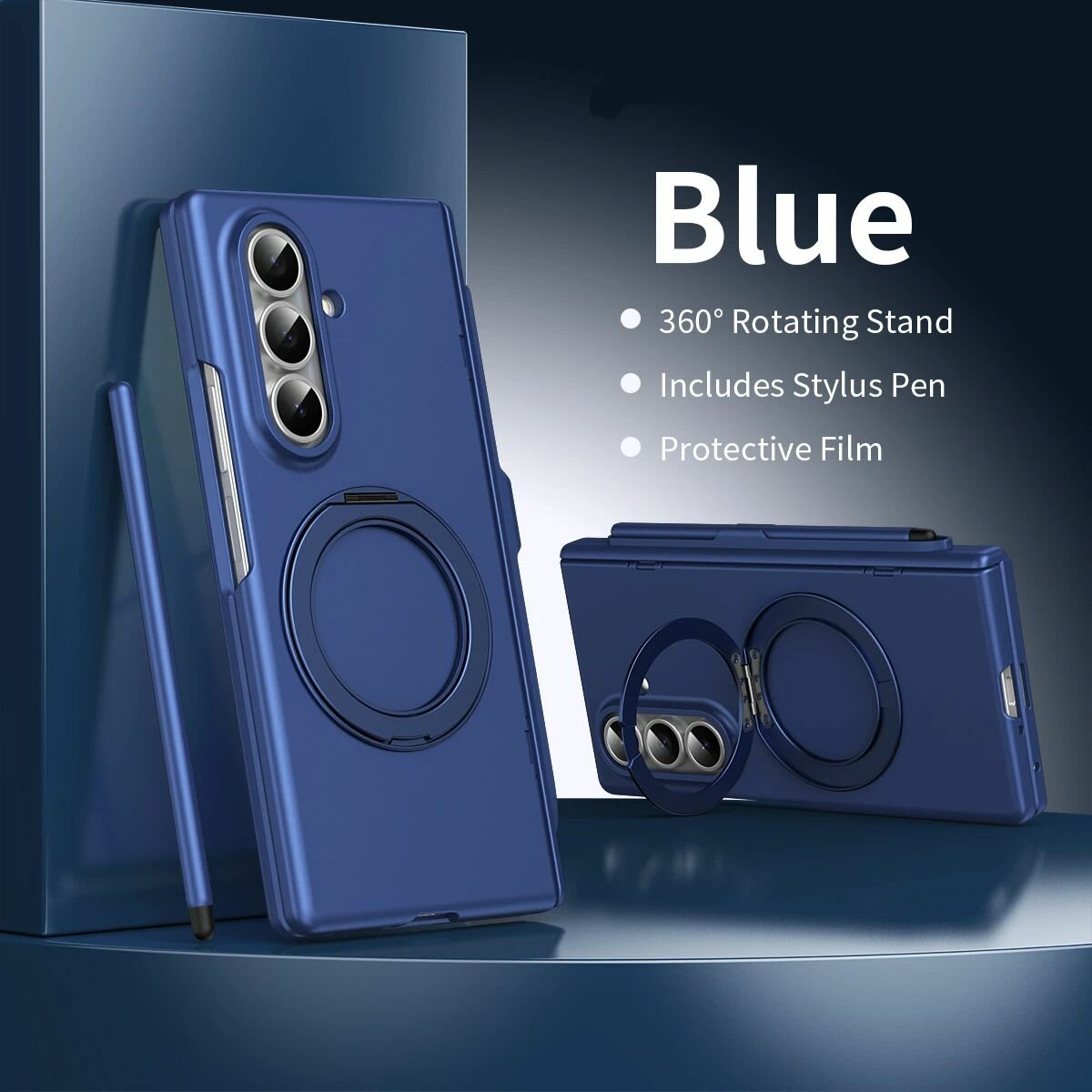 Чехол для Samsung Galaxy Z Fold6 / Самсунг Галакси З Фолд 6 С ручкой от руки, с передней пленкой из закаленного стекла