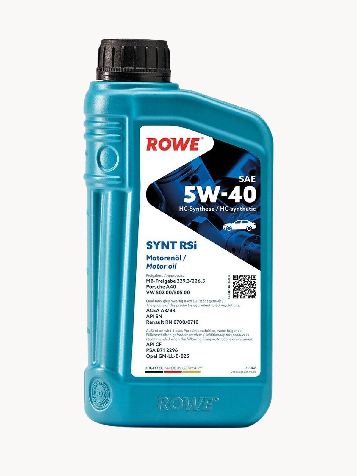 Моторное масло ROWE HIGHTEC SYNT RS i 5W-40 (1 л)