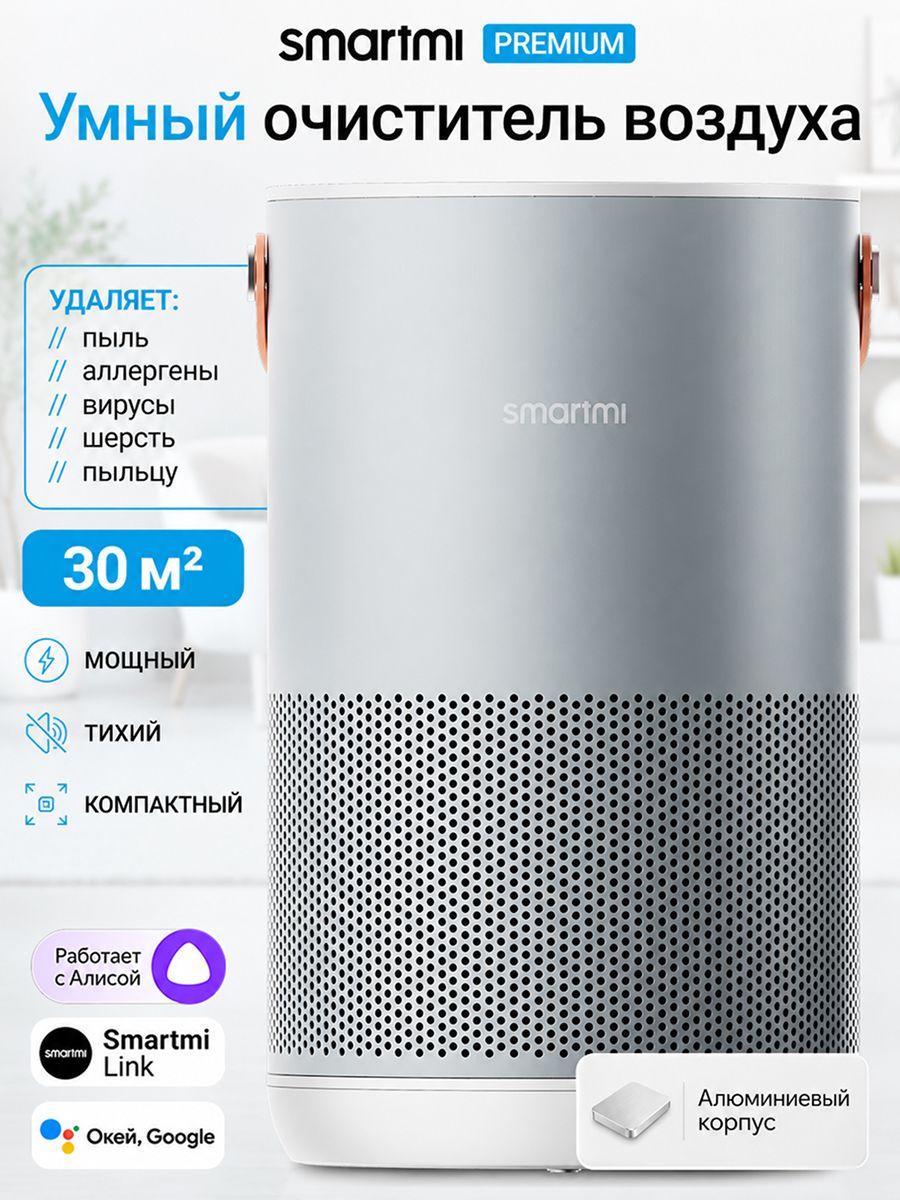Очиститель воздуха Smartmi Air Purifier P1 ZMKQJHQP12, серый