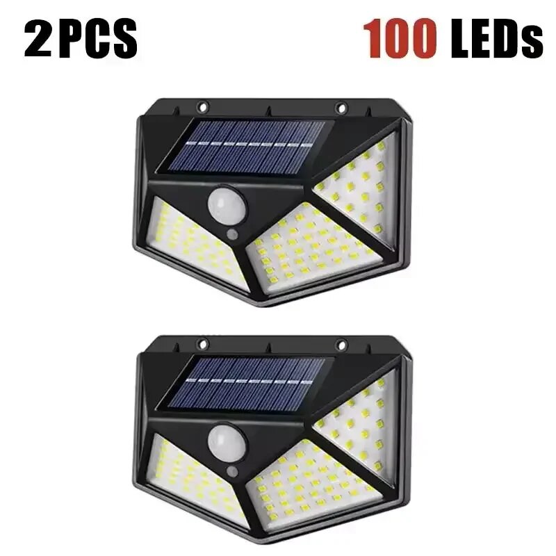 Солнечный прожектор XIWANGFIRE 100 LED для сада 2PCS