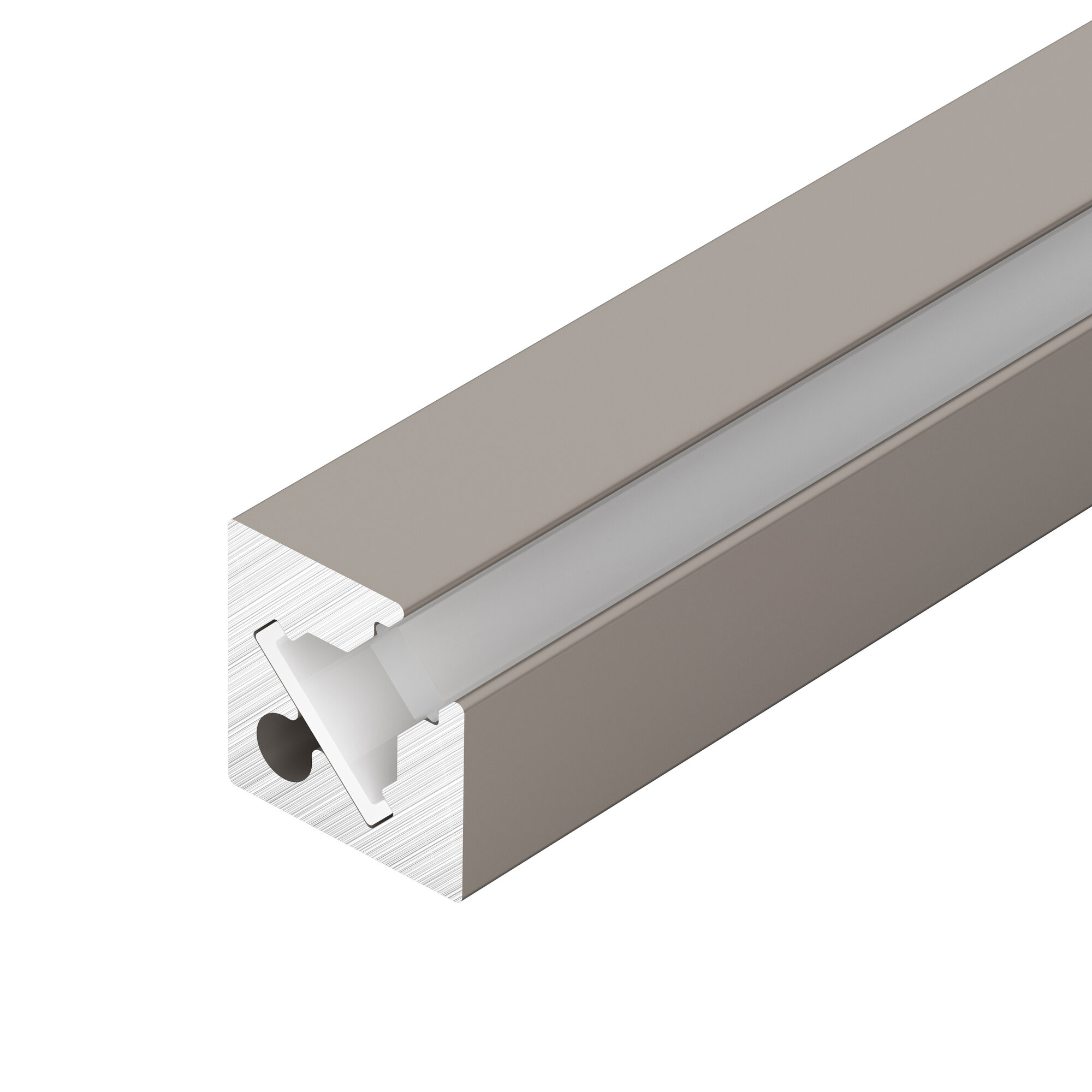 Профиль Arlight Профиль c экраном SL-KANT-H10-SQUARE-2000 CHAMPAGNE GOLD (Arlight, Алюминий+пластик)