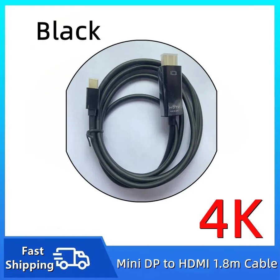 YIGETOHDE 4K Mini DisplayPort-HDMI кабель 1.8 м