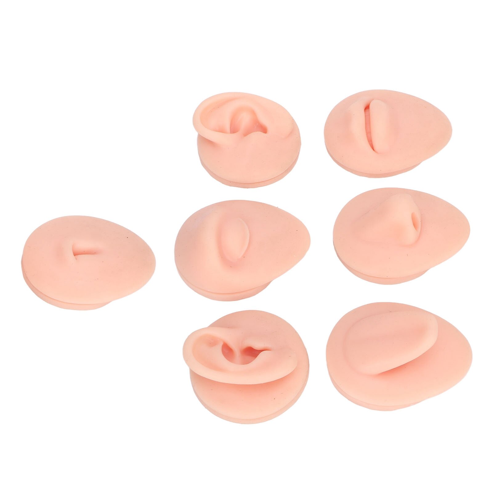 Модель для практики пирсинга, имитация силиконовых ушей, глаз, носа, рта, языка и пупка, модель для начинающих пирсингов, светлый цвет кожи