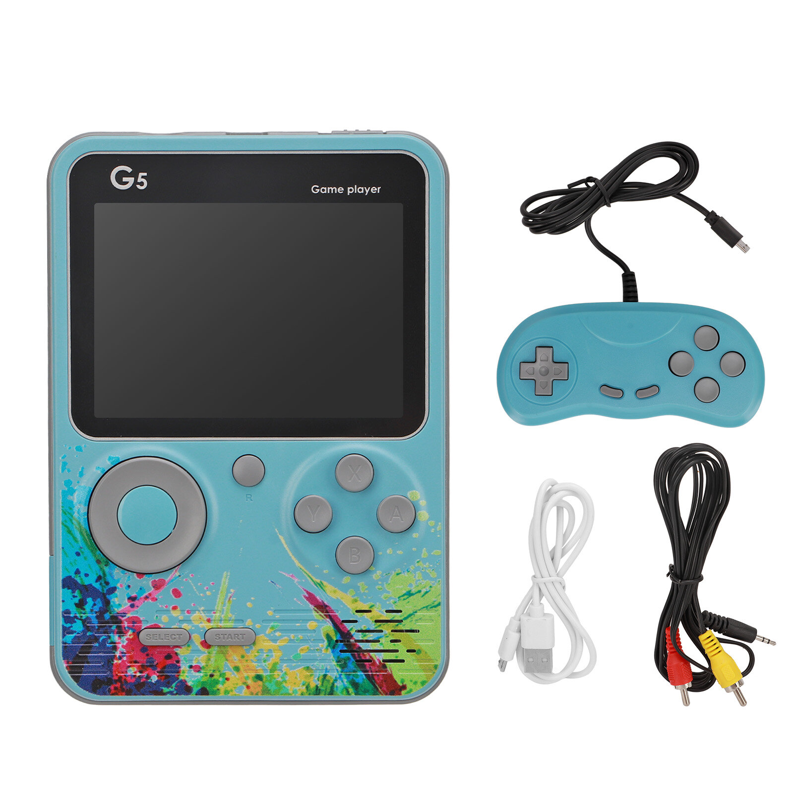 Mini Game Console Kids Adult Portable Rechargeable Color Screen Handheld Support TV Connection