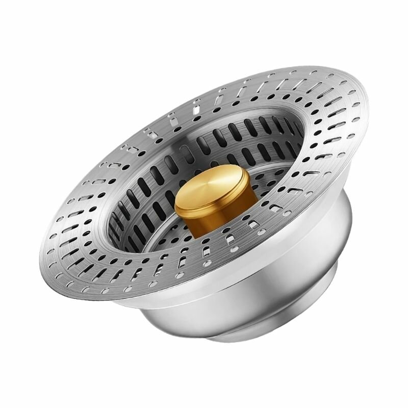 Фильтр для кухонной раковины из нержавеющей стали-золотой