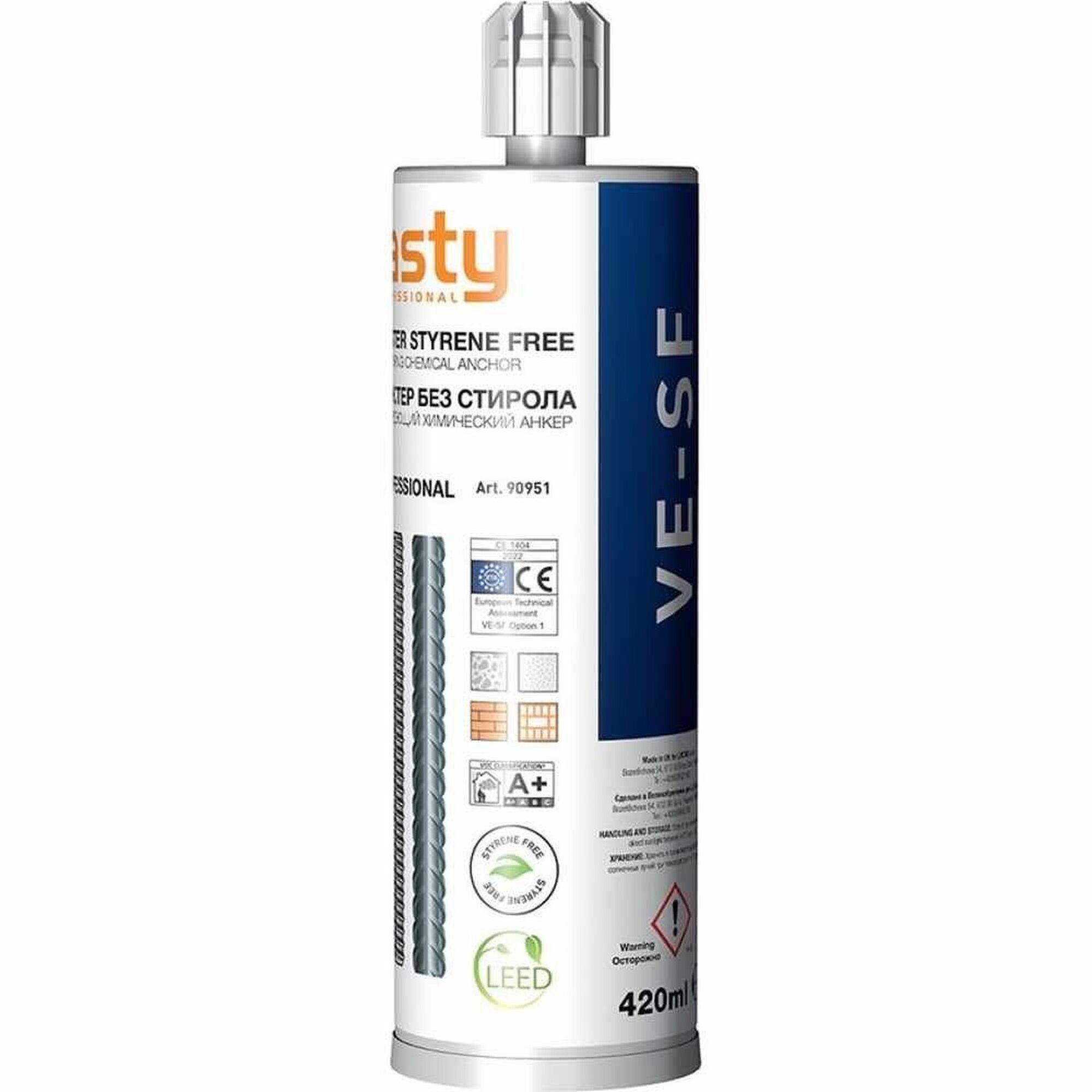 Fasty VE-SF картридж 420 мл + 2 смесителя 90951, материал винилэстер