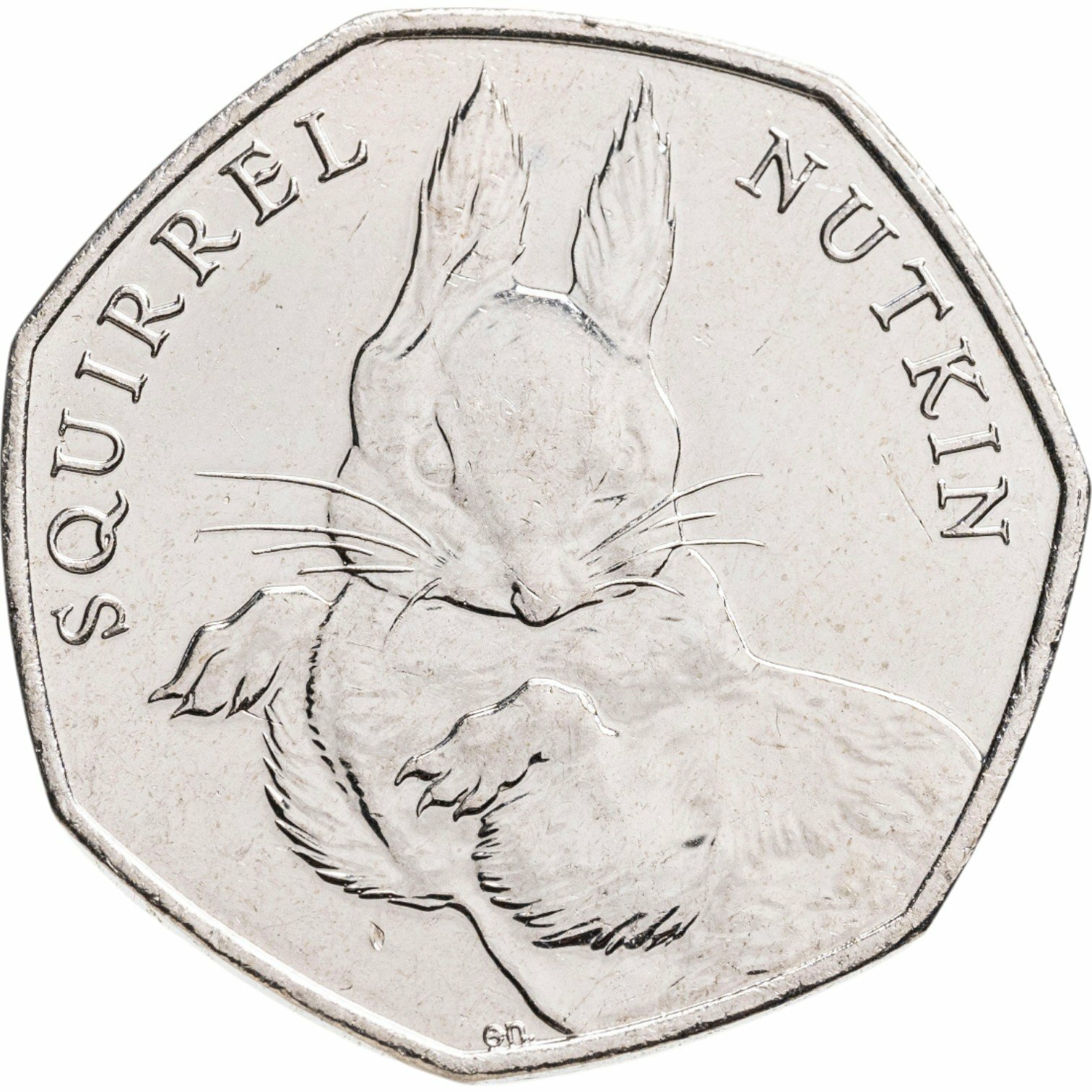 Великобритания 50 пенсов 2016 "150 лет со дня рождения Беатрис Поттер, Бельчонок Тресси", Мельхиор медь-никель, в сохранности UNC