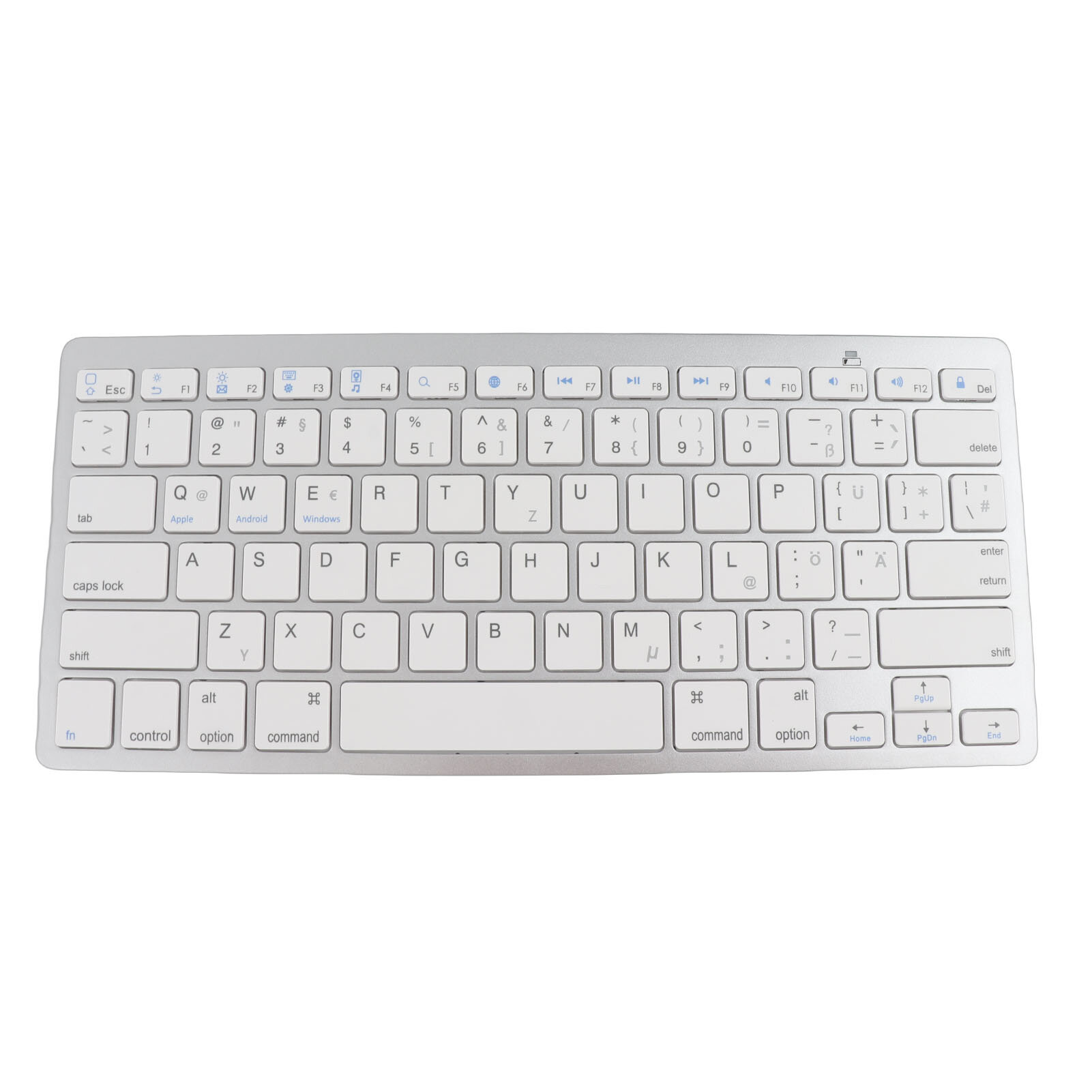 Беспроводная клавиатура портативная универсальная тонкая бесшумная беспроводная блюэтут немецкая клавиатура для Android для Win