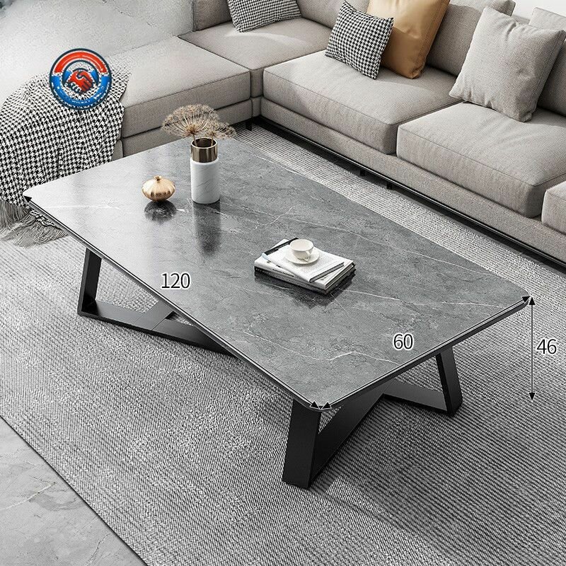 Журнальный стол современный 120х60х46 см, минималистичный обеденный столик для гостиной и кухни, лаконичный прямоугольный стол в стиле легкой роскоши