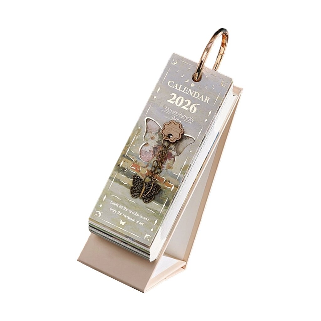 2026 Мини-Ежедневный Настольный Календарь Планировщик Ежедневного Расписания Украшения Домашнего Офиса Настольный Органайзер Откидной Настольный Календарь