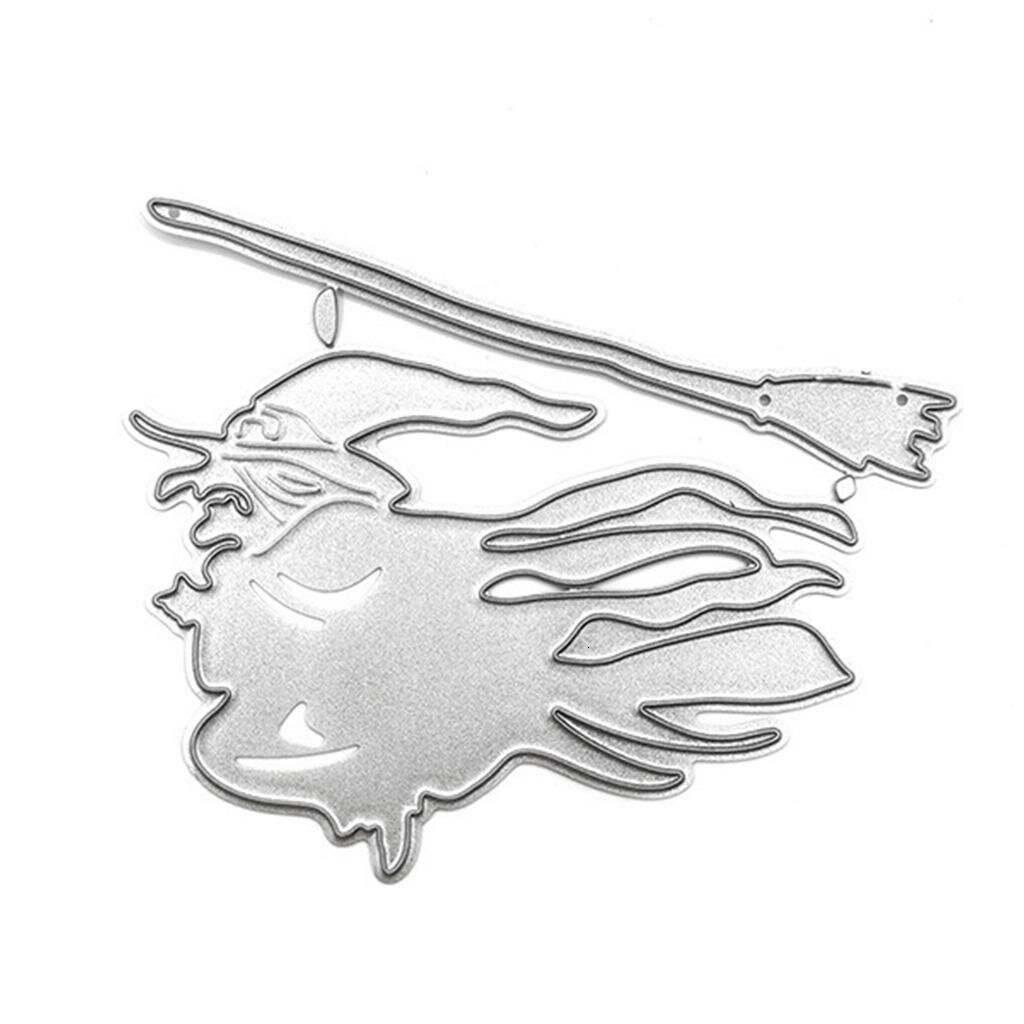 Металлический трафарет "Метла ведьмы" для скрапбукинга