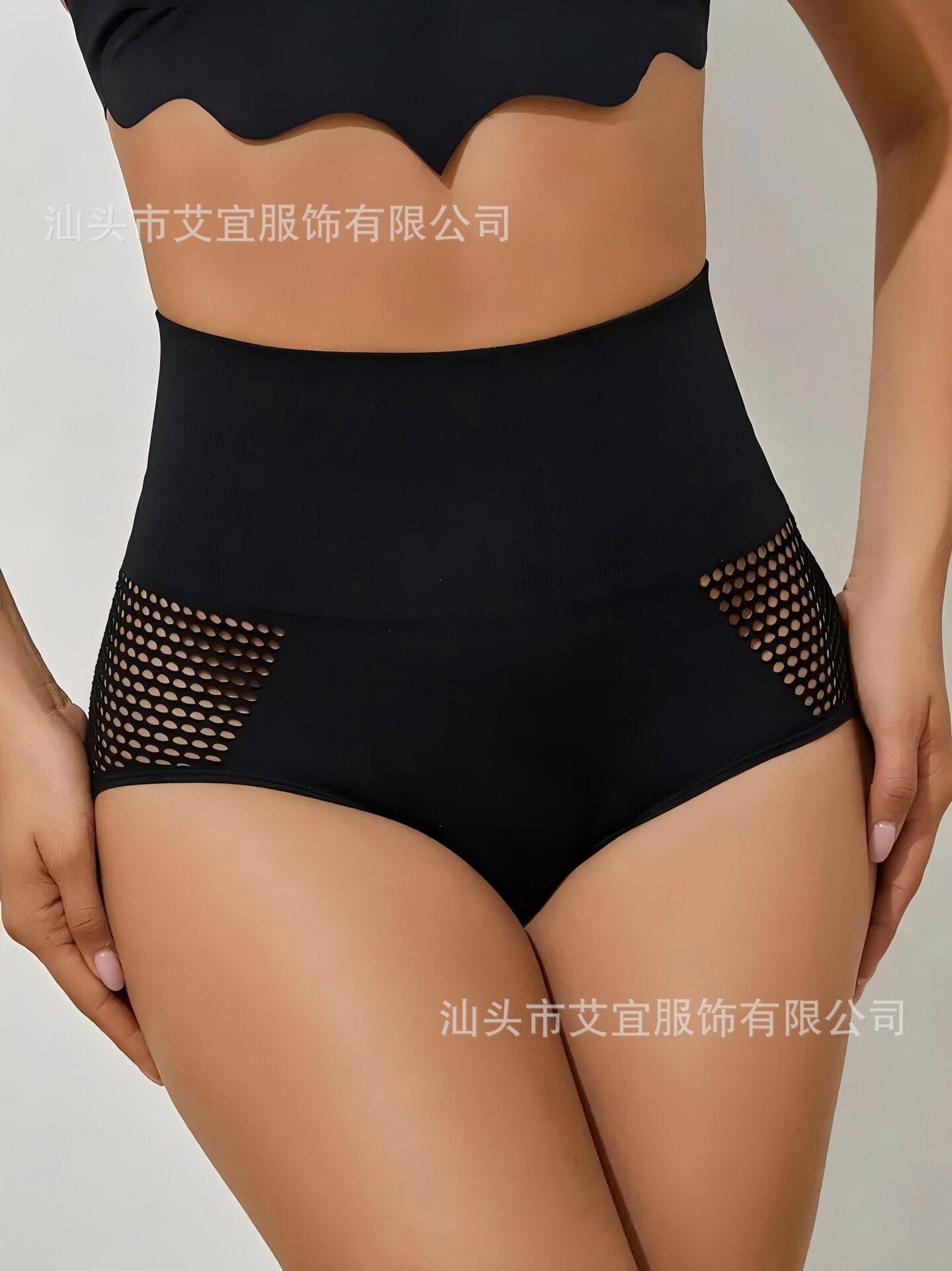Сексуальное женское бесшовное нижнее белье с высокой талией из Европы и Америки, регулирующее живот, с полым сотовым дизайном, моделирующим ягодицы, и дышащими брюками с высокой талией.