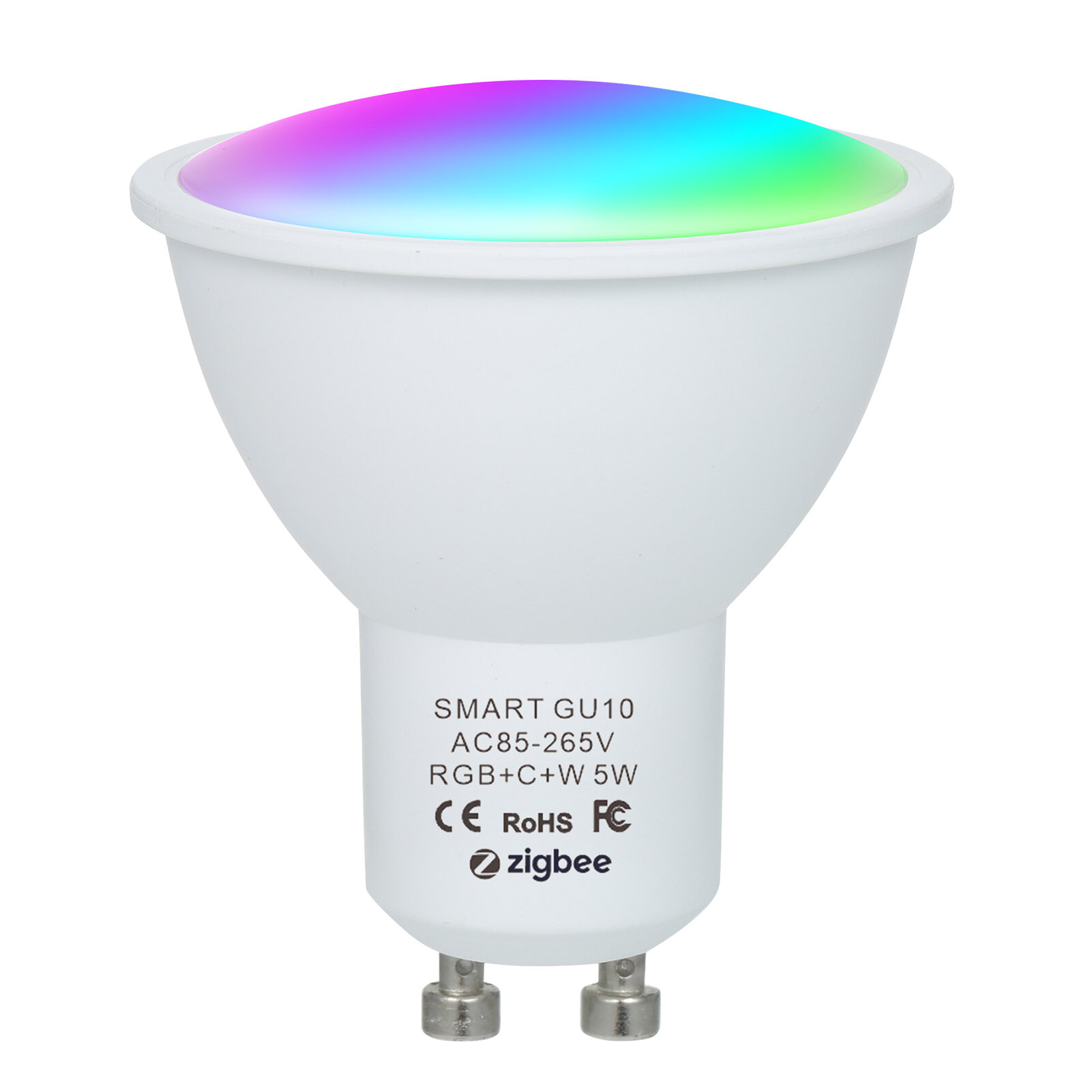 5W ZigBee Умная лампочка Двухрежимная Белый & RGB 16 млн цветов GU10 Умная лампа Удаленный контроль через приложение Голосовой контроль Таймер RGB LED Свет Интеллектуальная беспроводная лампочка AC85-265V