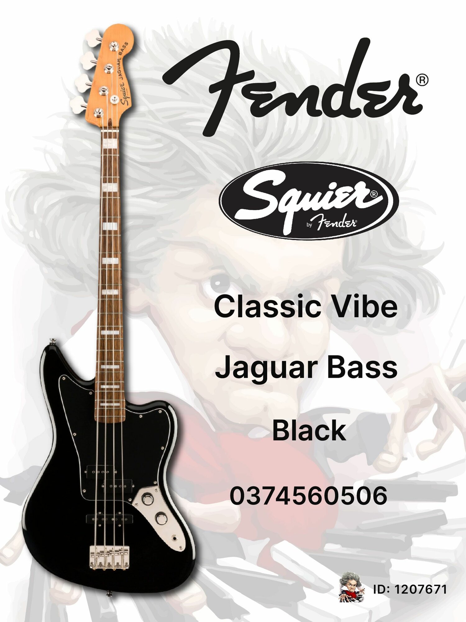 Fender Squier CV JAGUAR Bass 4-струнная электробас