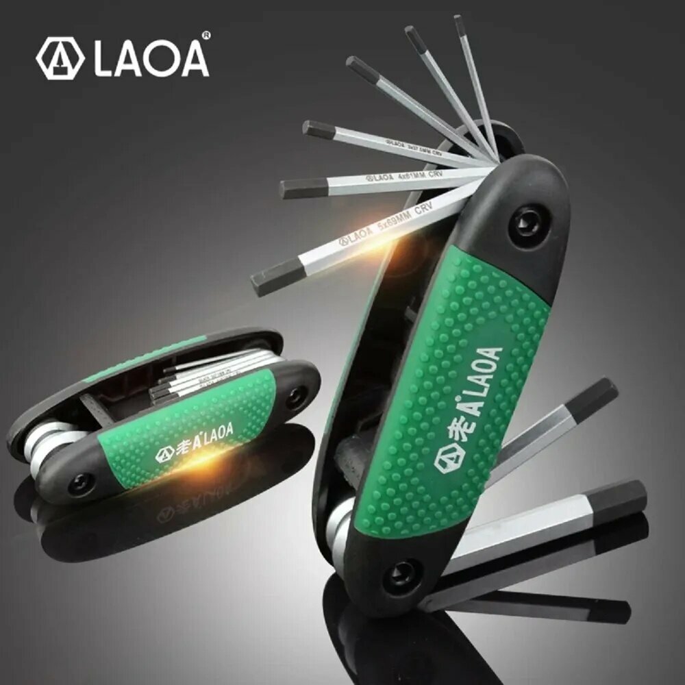 LAOA 8 в 1 складной набор шестигранных ключей, многофункциональный бытовой инструмент для ремонта на открытом воздухе