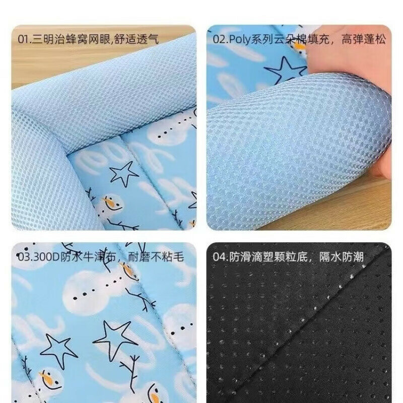 Собачье гнездо толстый собачий домик можно снять и стирать большие собачьи коврики Снеговик стиль S(37*30*3)