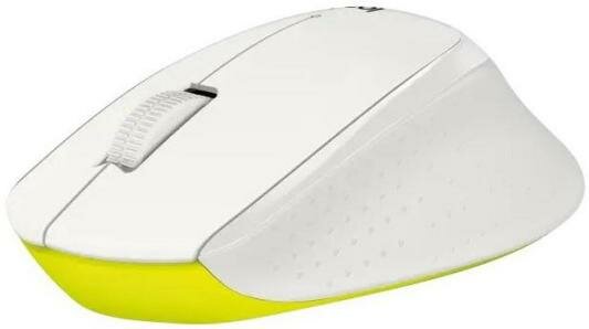 Мышь беспроводная Logitech M330 Silent Plus белый USB + радиоканал