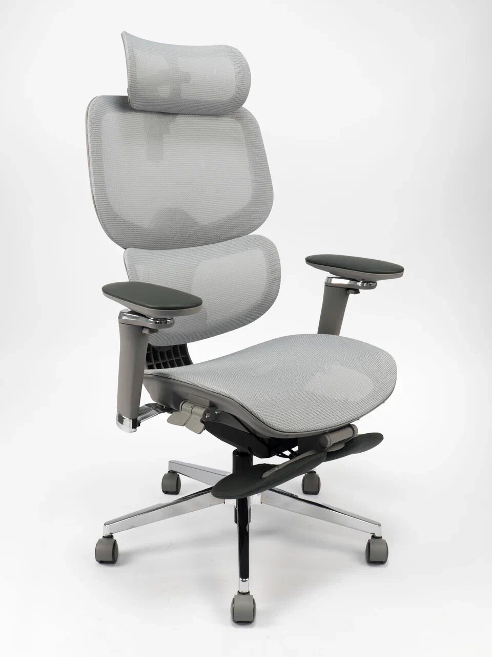 Кресло компьютерное ортопедическое для дома и офиса Ergostul D2 Pro Grey