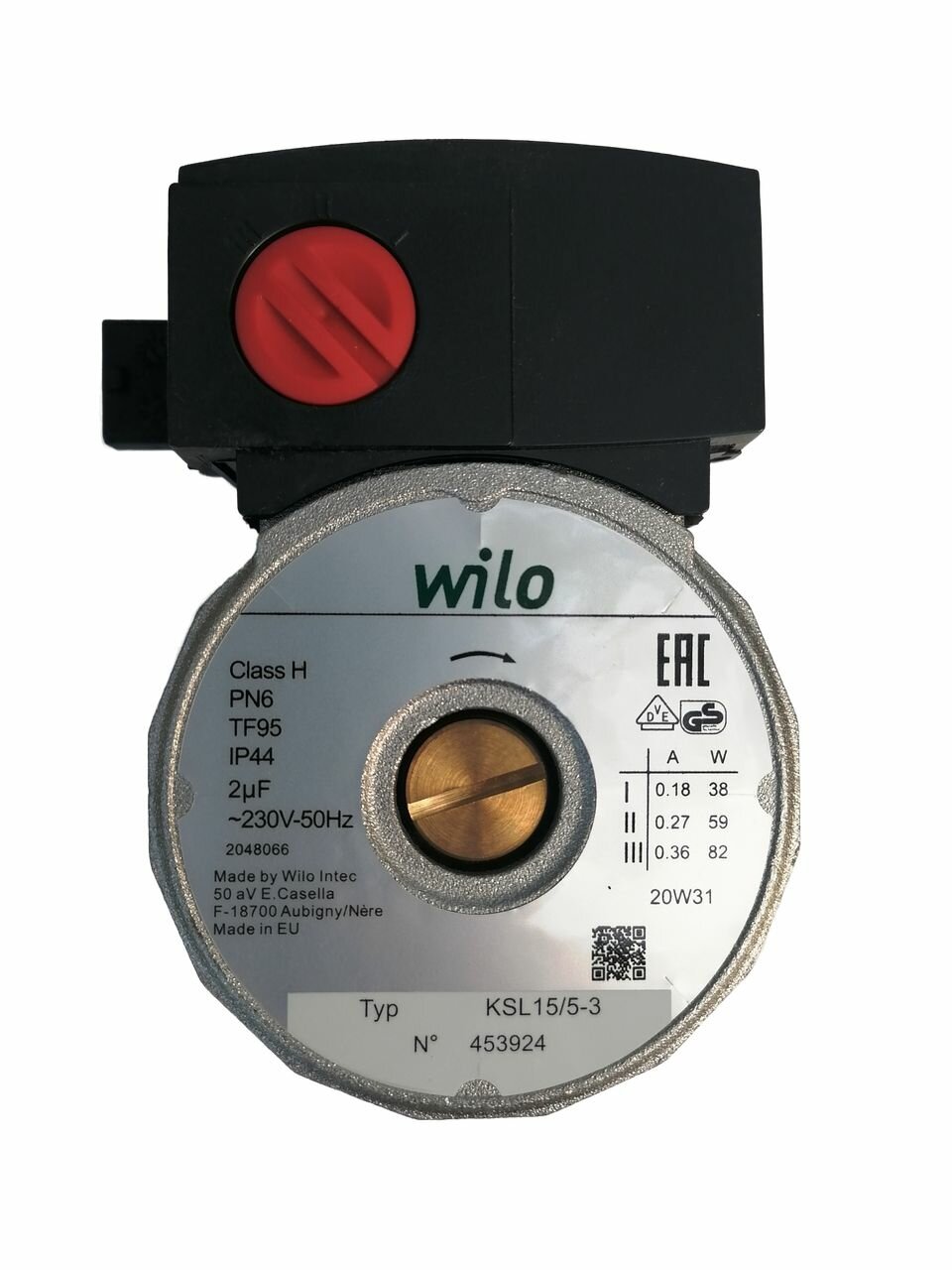 Двигатель циркуляционного насоса Wilo KSL 15/5-3C (без гидрогруппы) замена арт. 4527473, 4518537