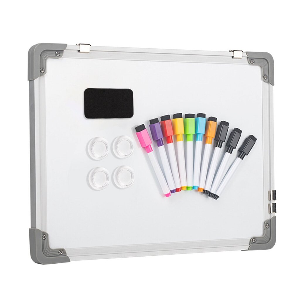 Магнитная реверсивная доска для занятий в классе или дома Алюминиевая рамка для настенного монтажа 30x40 см Двусторонняя стираемая доска для объявлений