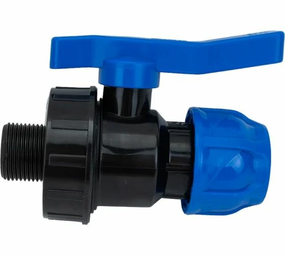 Кран шаровой ПНД 25 х 3/4 нар. рез.