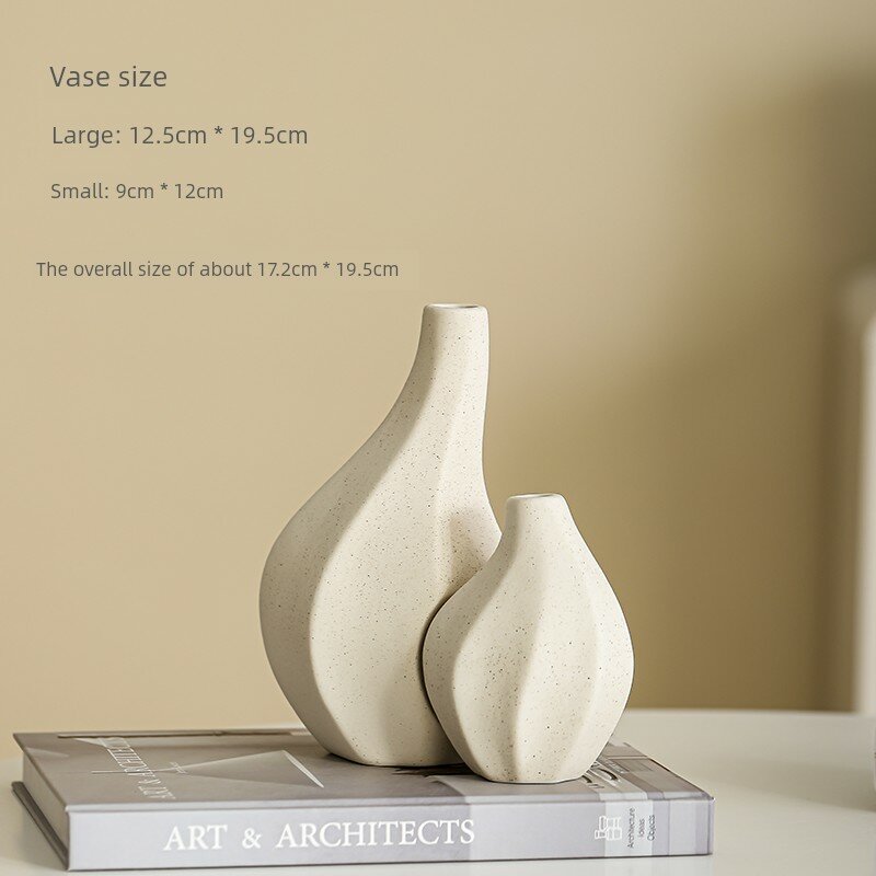 Керамические вазы-украшения, элитные, в современном и простом стиле, белое искусство, декор для тумбы под телевизор,