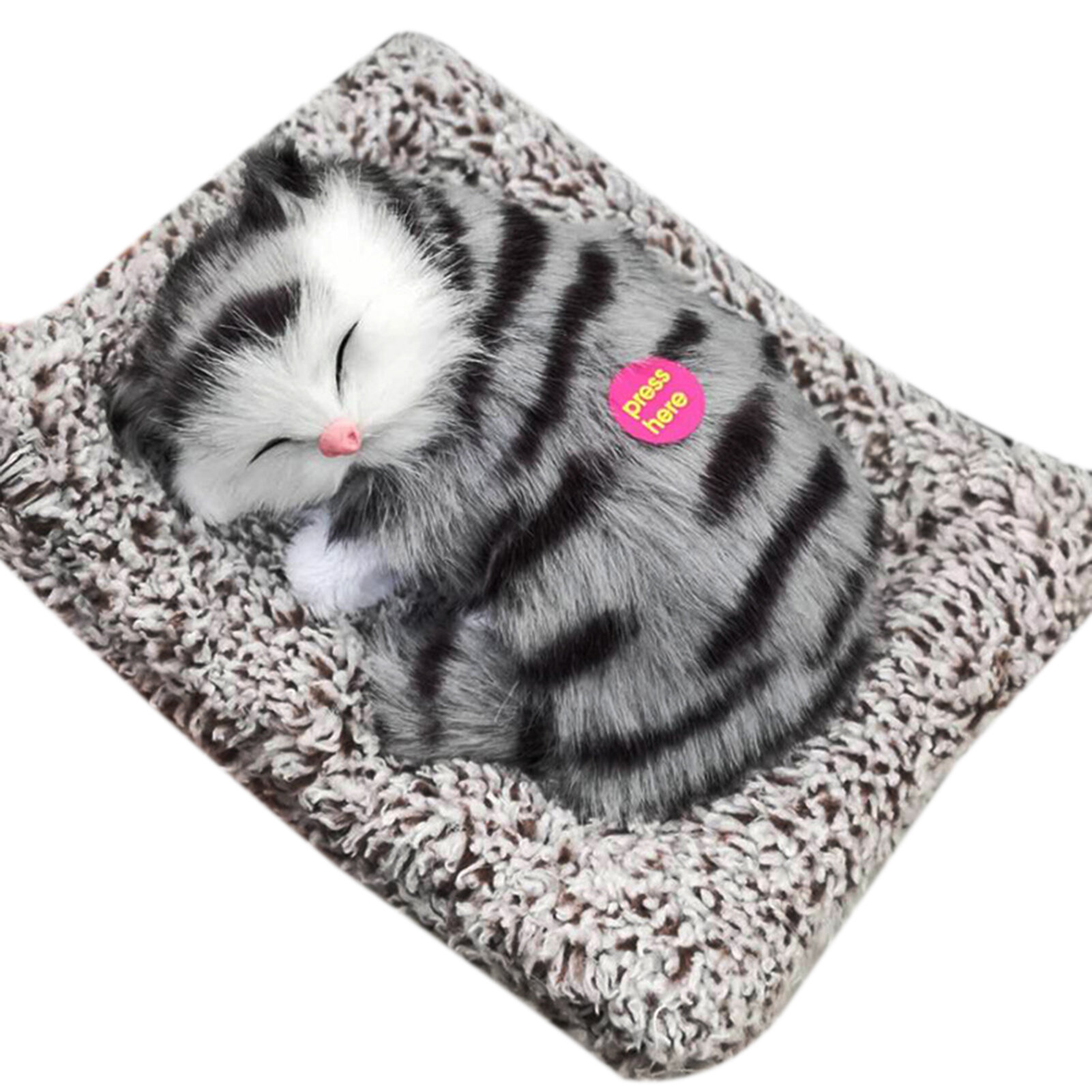 Simulation cat dog golden retriever labrador corgi plush doll animal doll breathing model toy cat sleeping gray cat blackwhite brown white yellow gray Plush PP cotton 240*190*60mm 113g 1 Toy