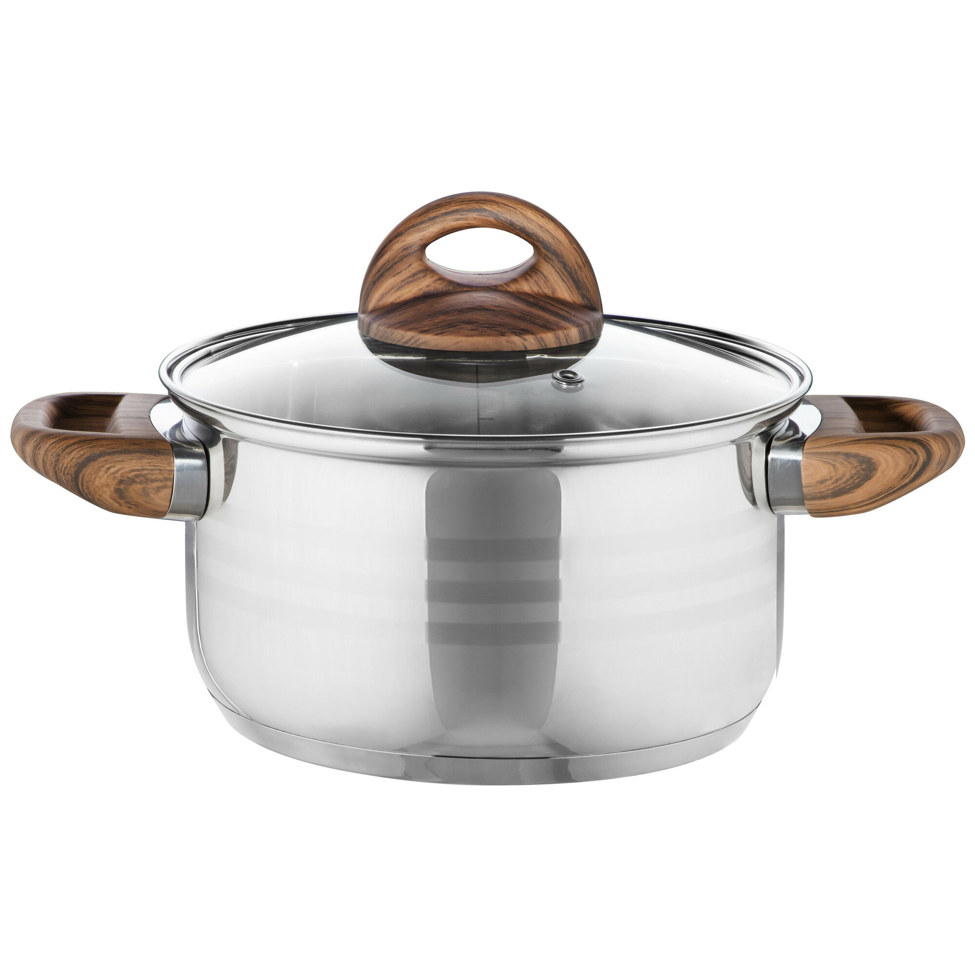 Кастрюля MALLONY "Foresta" 2.5 л, 18 см, нержавеющая сталь, с крышкой, индукция