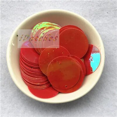 Красные круглые пайетки ipatches 30 мм, 40 шт.