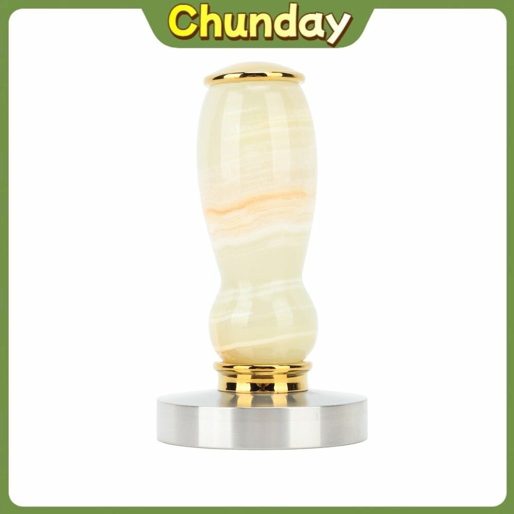 Трамбовка для кофе 58 мм, белая, из нержавеющей стали.