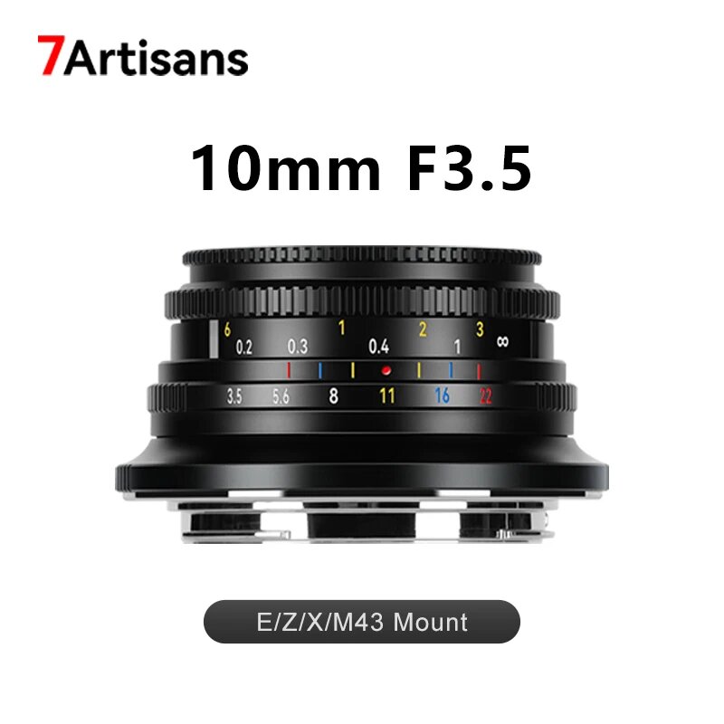 7artisans 10 мм F3.5 APS-C сверхширокоугольный объектив Макро 4/3