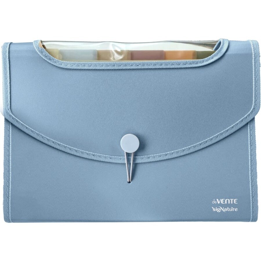 Папка на резинке пластик А4 8отд. торец 50мм пл.650мкм sigNATURE сумеречно синяя deVENTE 3078522