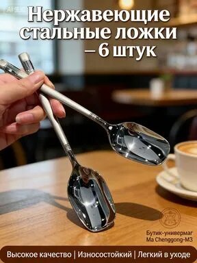 Ложка столовая серебристый