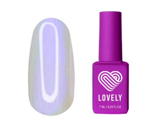 Топ жемчужный без липкого слоя с эффектом втирки Lovely, Riviere, Violet, 7 ml