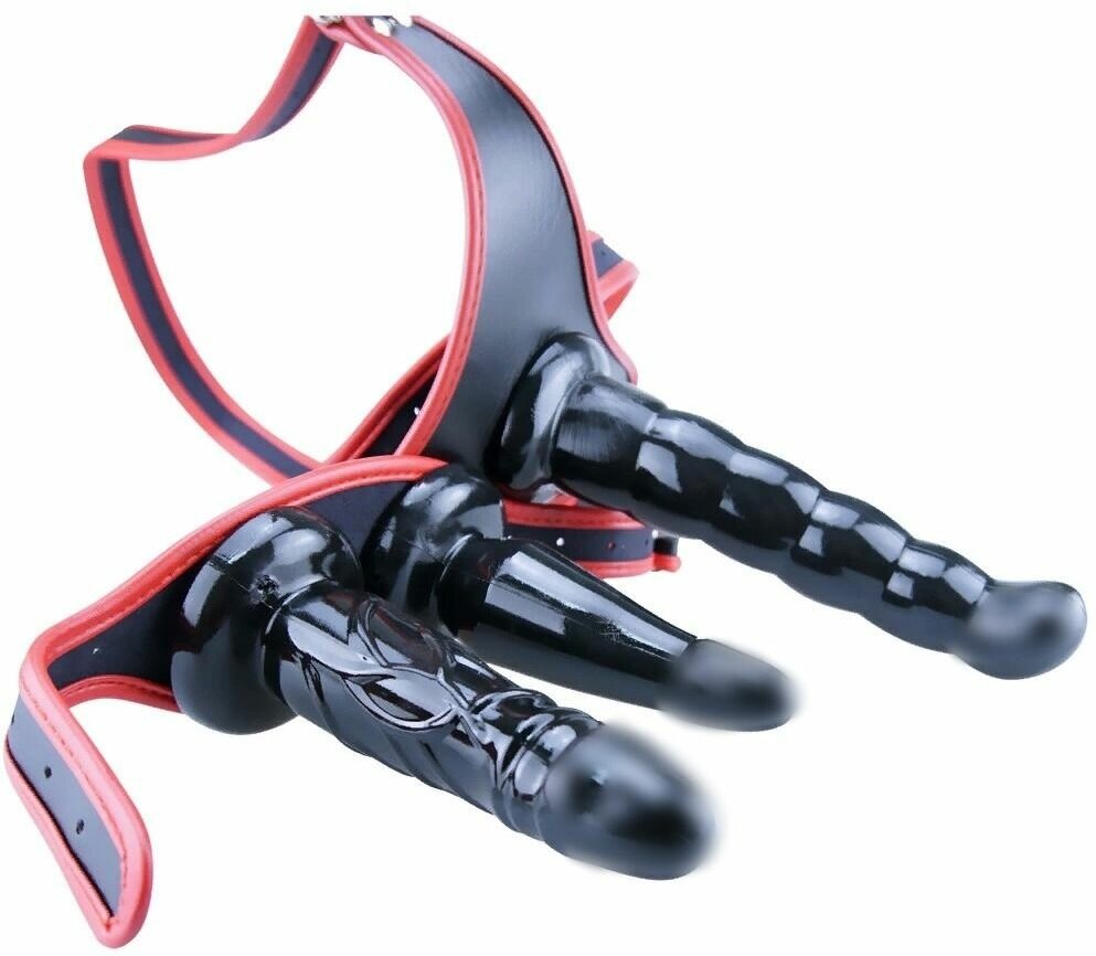 Страпон тройной Detachable Dildos Harness Double-ended