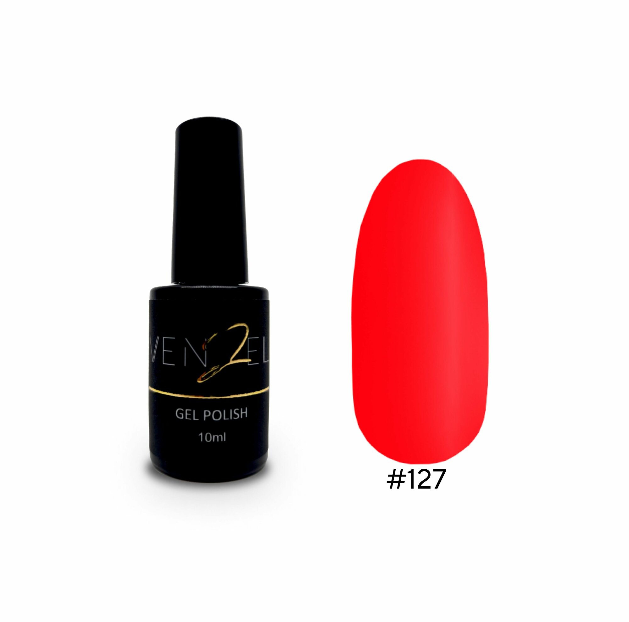 Venzel-127 красный гель-лак для ногтей плотный 10ml
