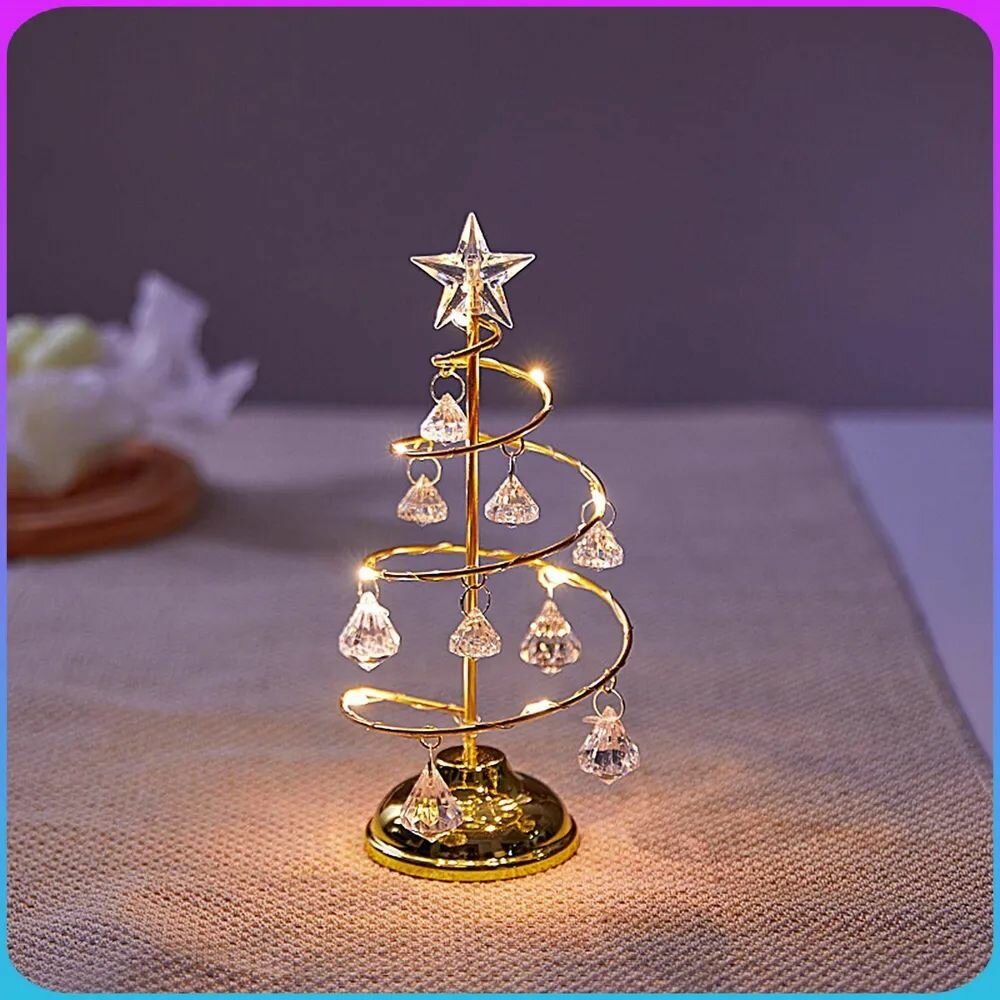 Хрустальный елочный ночник, рождественские украшения, праздничные подарки