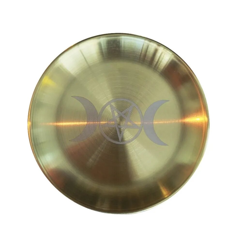 Пентаграмма Алтарь Ритуальная тарелка Блюдо Плоская чаша из Нержавеющей стали Поднос для ювелирных изделий