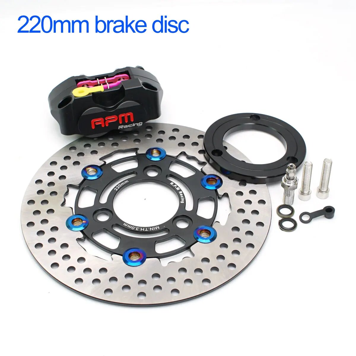 Дисковый тормозной насос 200 мм/220 мм для мотоцикла, скутера, обода колеса, тормоза, 70 мм, 220 Kit