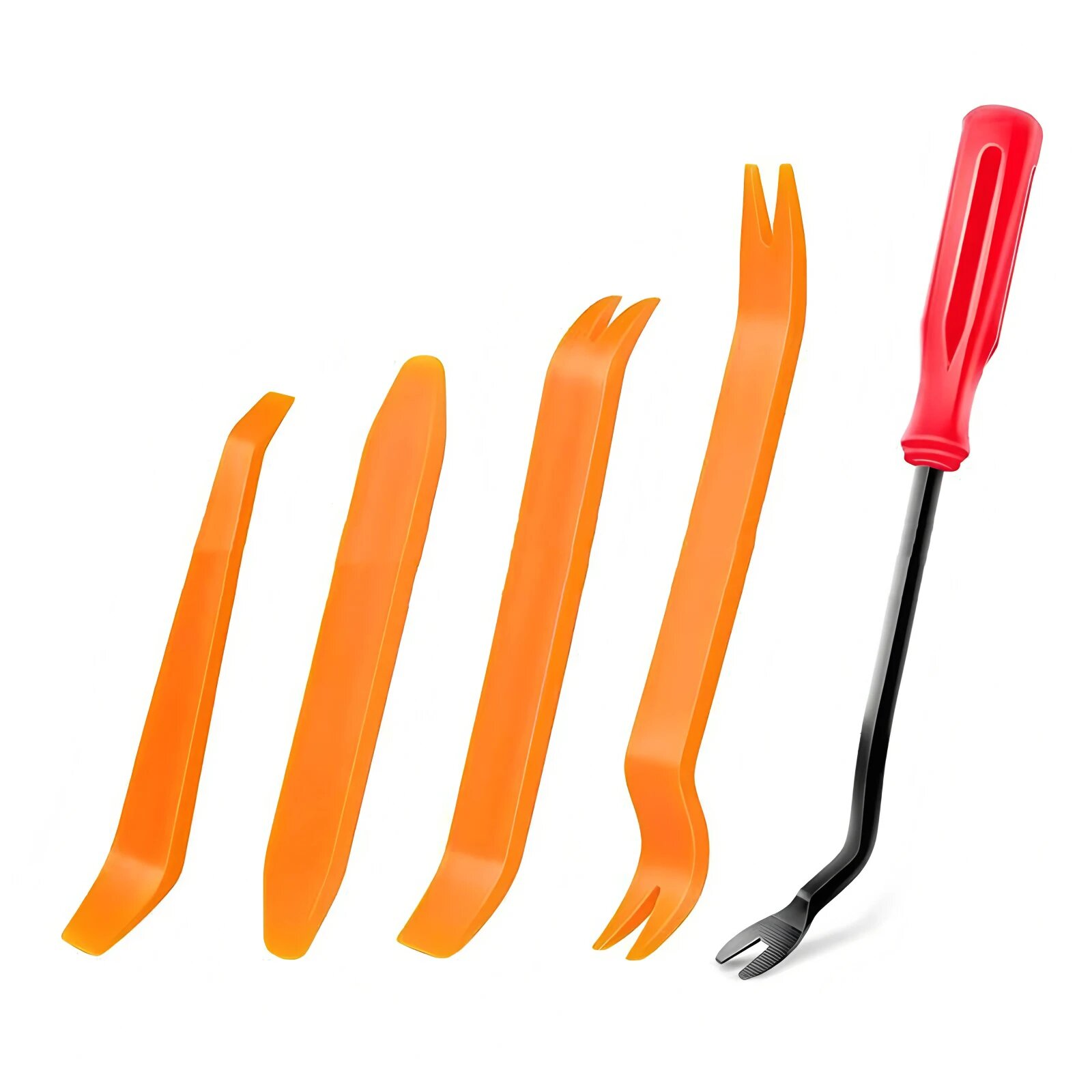 Наборы для снятия обшивки автомобиля, инструменты для демонтажа панелей, съемники 5Pcs Yellow