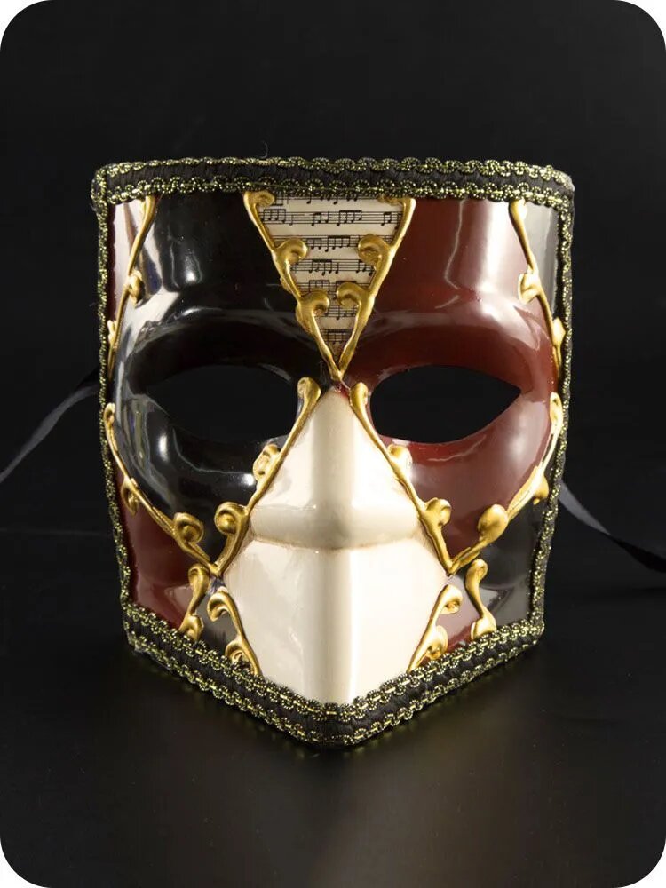 Маска венецианская карнавальная мужская, женская / для взрослых, венецианская